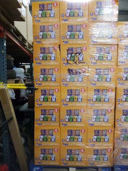 Pallet of 36 BOXES OF UTZ Variety Snack Pack 42ct Chips Expiration Date ...