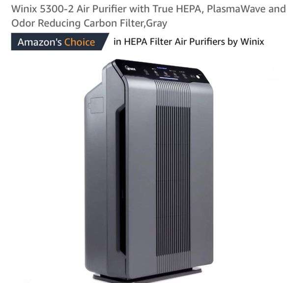 Winix 5300-2 Air Purifier with True HEPA, PlasmaWave and Odor Reducing ...