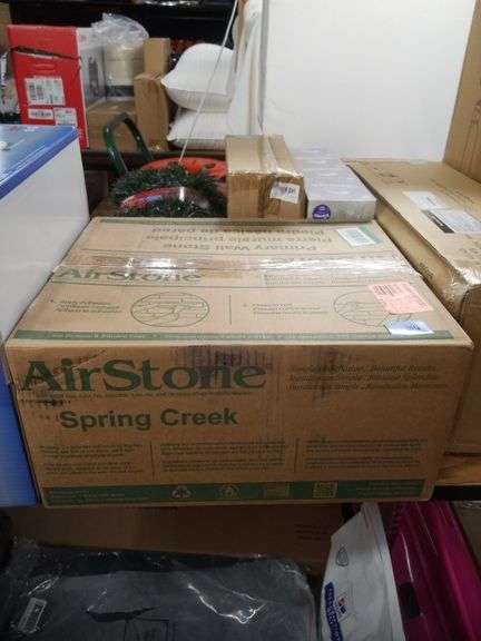 Air Stone Spring Creek, Gray, 24 in. x 48 in. Textured, Cement ...