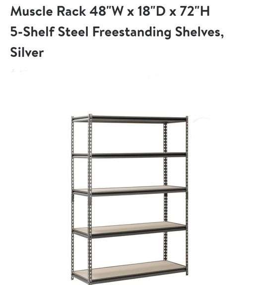 Muscle Rack 48"Wx18"Dx72"H 5 Shelf Rack - Lexington Online Auction