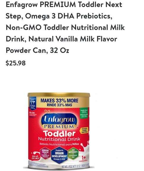2 Enfagrow Premium Toddler Next Step 32oz Nutritional Drink - Lexington ...