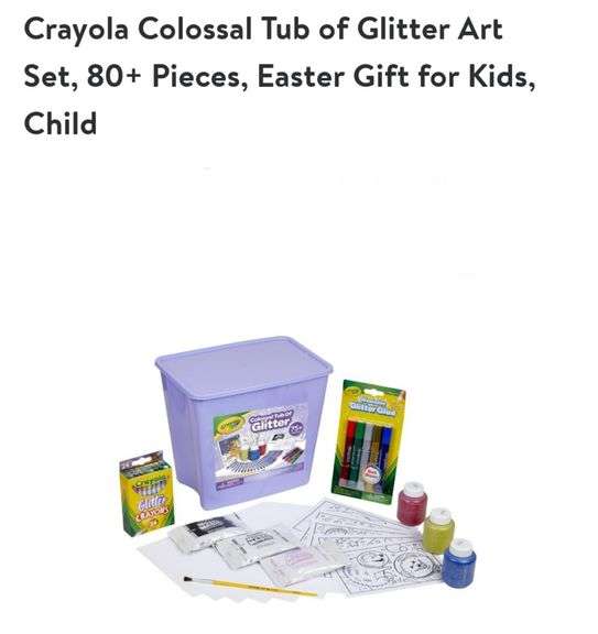Crayola Colossal Tub Of Glitter Art Set - Lexington Online Auction