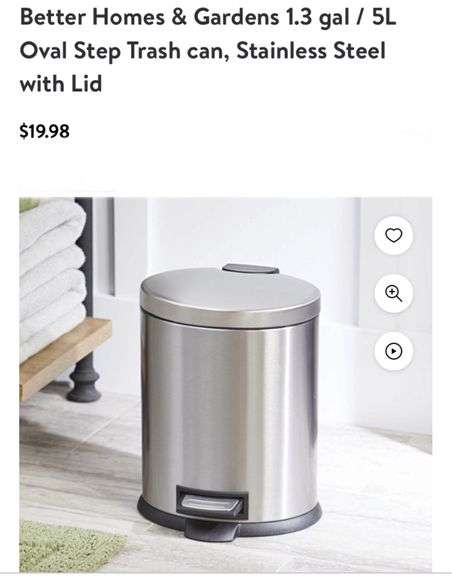 BHG 1.3 gallon step trash can - Lexington Online Auction