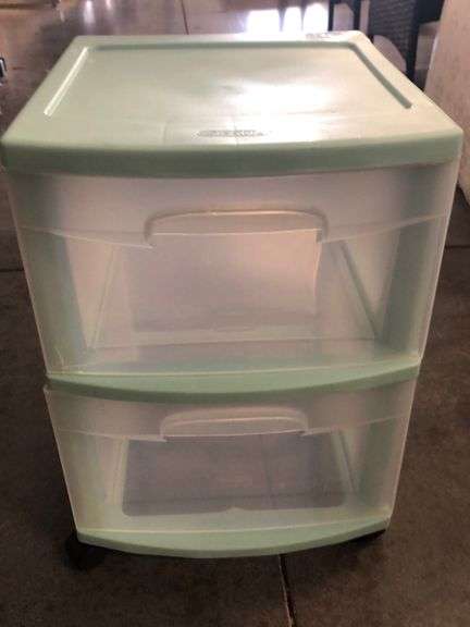 Sterilite 2 Drawer Storage Tower on wheels - Lexington Online Auction