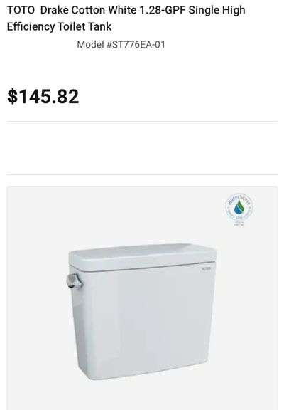 Toto Drake Toilet Tank - Lexington Online Auction