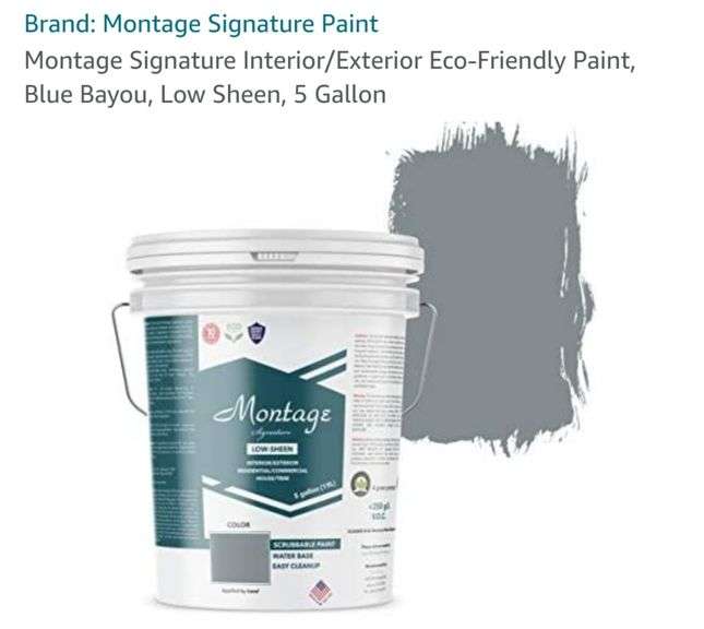 Montage Signature Interior/Exterior Blue Bayou Low Sheen 5gal Bucket Of ...