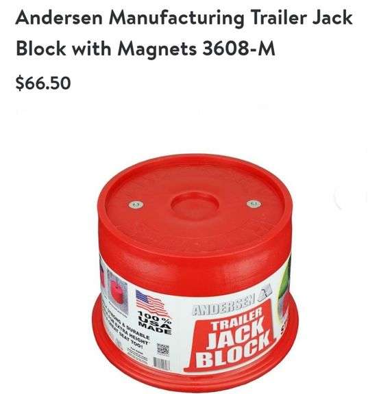 Andersen Manufacturing Trailer Jack Block with Magnets - Lexington ...