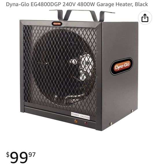 Dyno Glo Electric Garage Heater - Lexington Online Auction