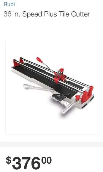 Rubi 36 in. Speed Plus Tile Cutter - Lexington Online Auction