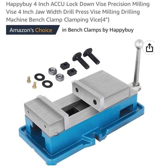 Store Return - 4 Inch ACCU Lock Down Vise Precision Milling Vise 4 Inch ...