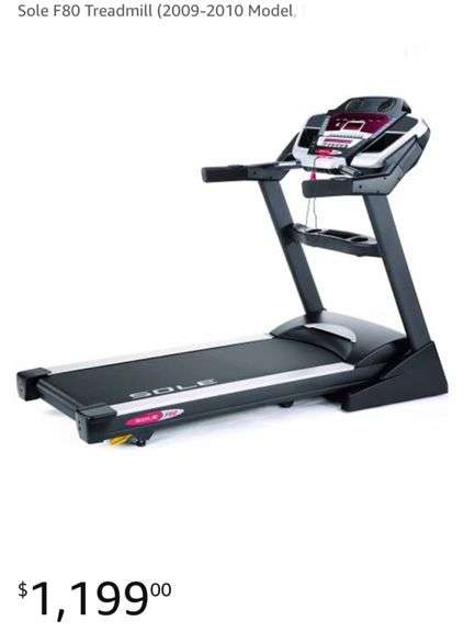 Sole F80 Treadmill (2009-2010 Model- BOX DAMAGED FROM SHIPPING ...