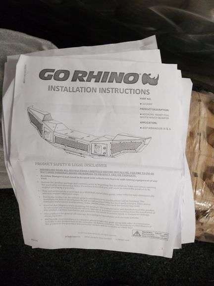 Go Rhino! 331200T Rockline Winch/LED Ready Full Width Front Bumper - Lexington Online Auction