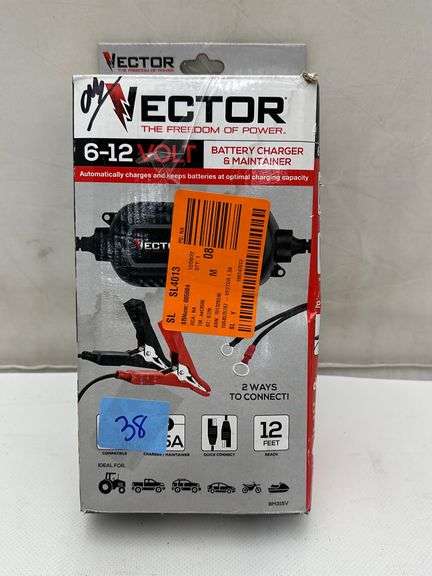 Vector 6-12 volt battery charger / maintainer - Lexington Online Auction