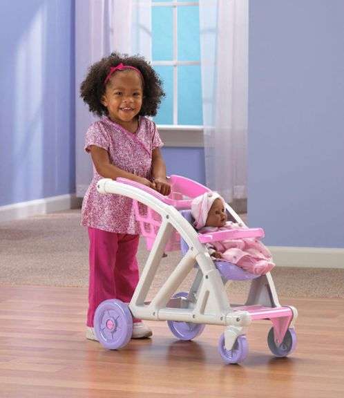 American Plastic Toys Shop with Me Stroller for Baby Doll, 2-in-1 ...