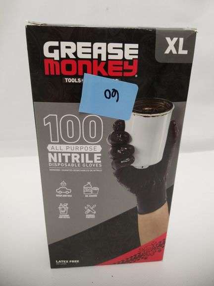 Grease Monkey XL 100ct All Purpose Nitrile Disposable Gloves ...