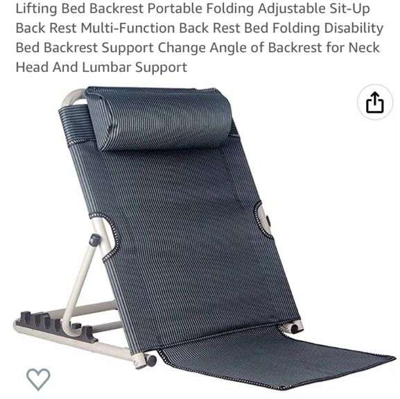 Lifting Bed Backrest Portable Folding Adjustable Sit-Up Back Rest Multi ...
