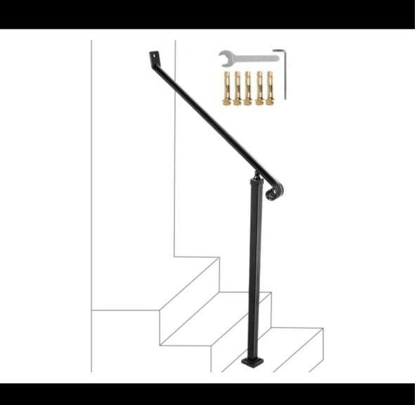 Handrails for Outdoor Steps 2-3 Step Railings Wrought Iron Handrail ...