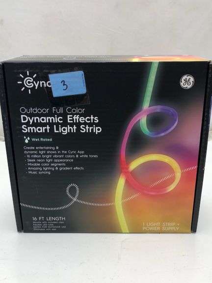 GE Lighting CYNC Dynamic Effects Smart LED Outdoor Light Strip, Color ...