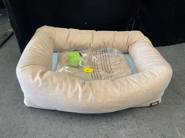 BarkBox Essentials Tan Small Dog Bed - Lexington Online Auction