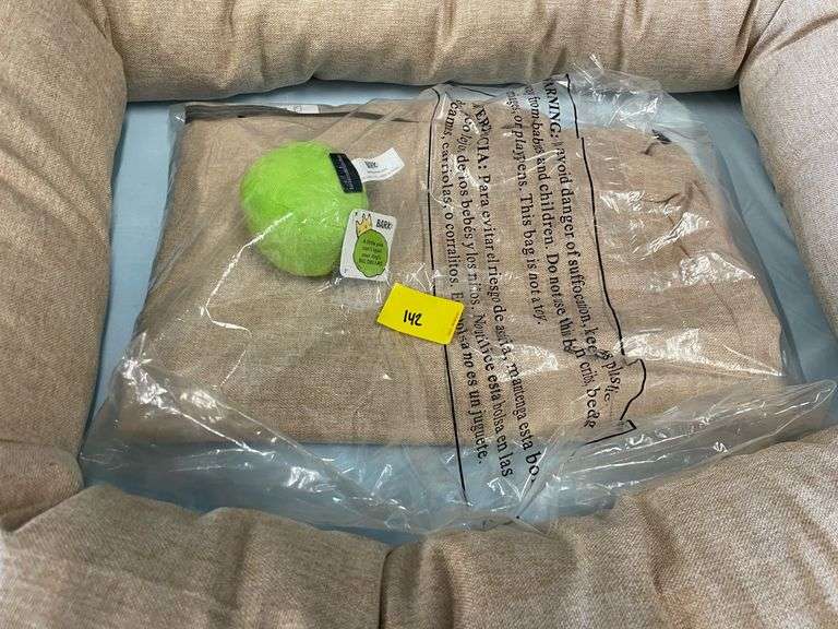 BarkBox Essentials Tan Small Dog Bed - Lexington Online Auction