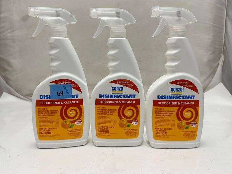 Gonzo Disinfectant Deoderizer & Cleaner (3) - Lexington Online Auction