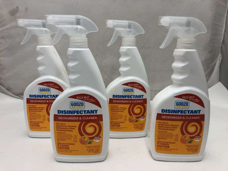 (4) Gonzo Disinfectant Deodorizer & Cleaner, 24 fl oz - Lexington ...