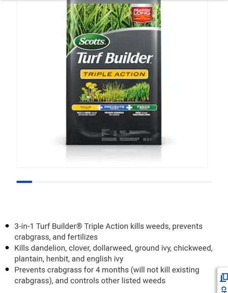 Scotts Turf Builder Triple Action 50-lb 10000-sq ft 16-0-1 Weed & Feed ...