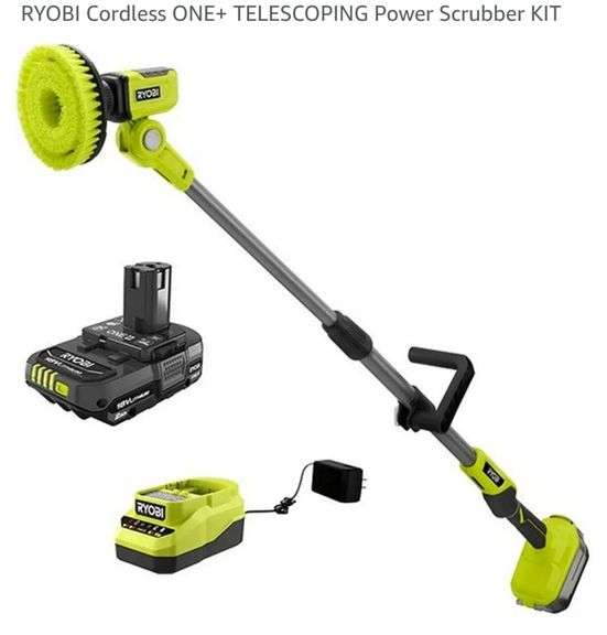 RYOBI Cordless ONE+ TELESCOPING Power Scrubber KIT - Lexington Online ...