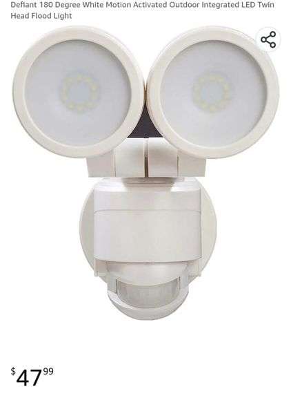 Defiant 180 Degree White Motion Activated Outdoor Integrated LED Light ...