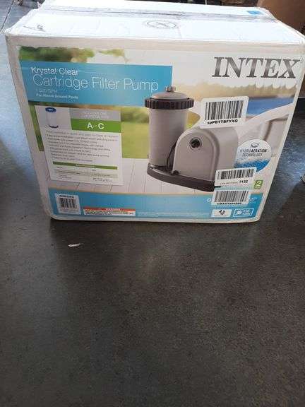 INTEX C1500 Krystal Clear Cartridge Filter Pump for Above Ground Pools ...