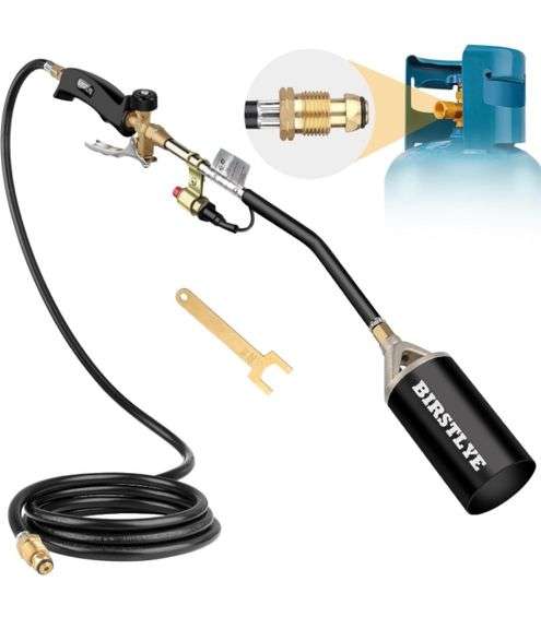 Propane Torch Weed Burner,Blow Torch,High Output 500,000 BTU,Flamethrower with Turbo Trigger ...