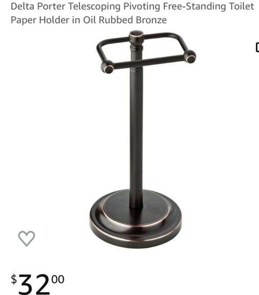 Delta Porter Telescoping Pivoting Free-Standing Toilet Paper Holder in ...