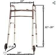 ASSEMBLED Front Wheeled Walker Folding Deluxe with 2 Button and 5 ...