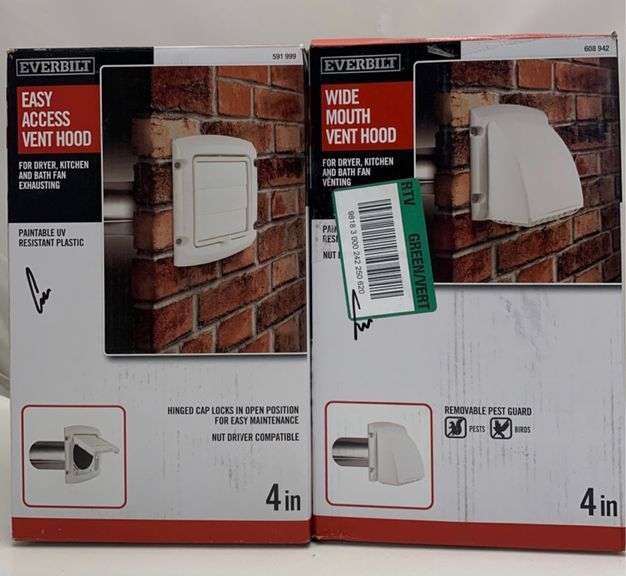 2 Boxes of Everbilt Easy Access Vent Hood - Lexington Online Auction