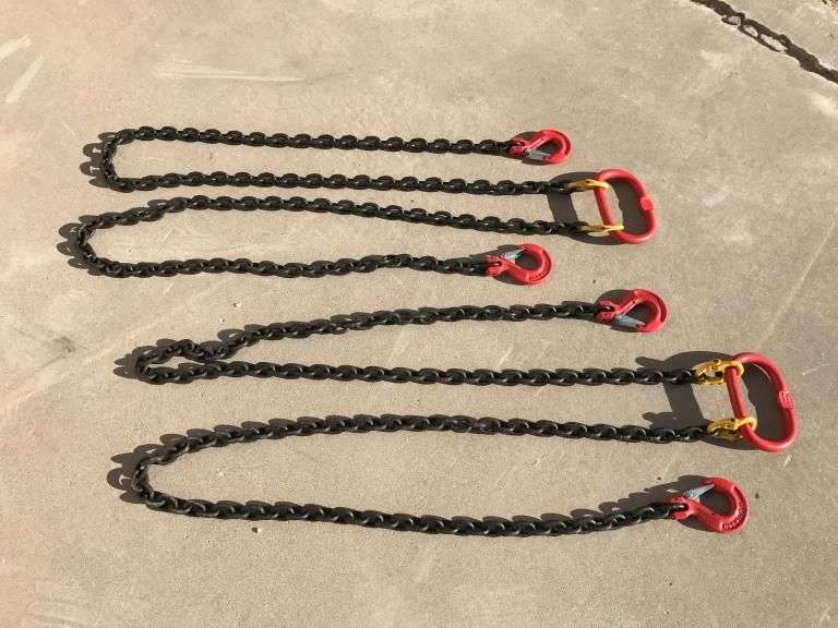 UNUSED (2)pc-7FT 5/16" Double Lifting Chain Slings - Larry Otten ...