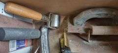 Box lot of Masonry Tools - Land of Goshen Auction House