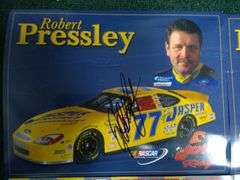 Authentic NASCAR autographs, Johnny Benson, Robert Pressley - Land of ...