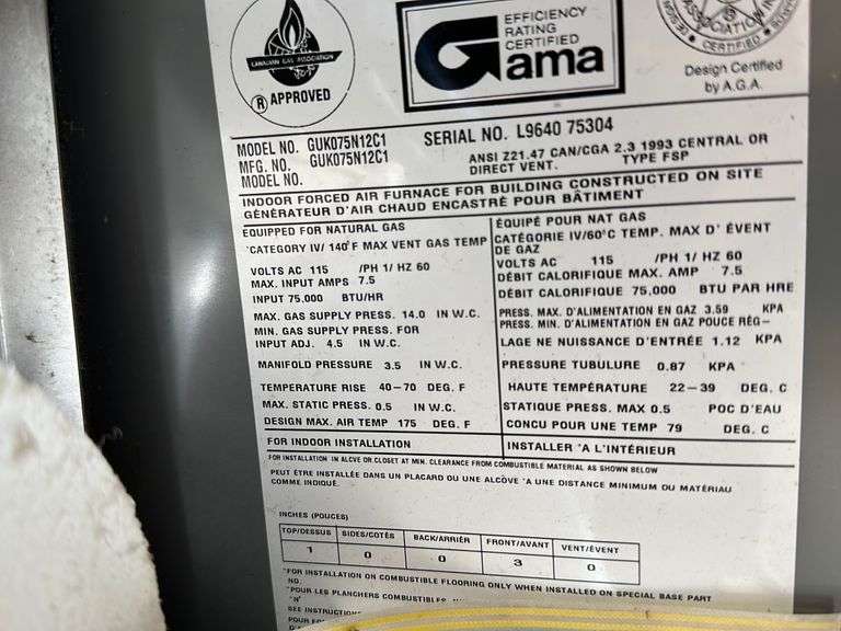 Enviro Plus 90 LP Furnace - Lee Real Estate & Auction Service