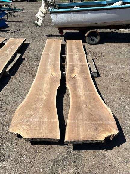 (2) Walnut Slabs - Lee Real Estate & Auction Service