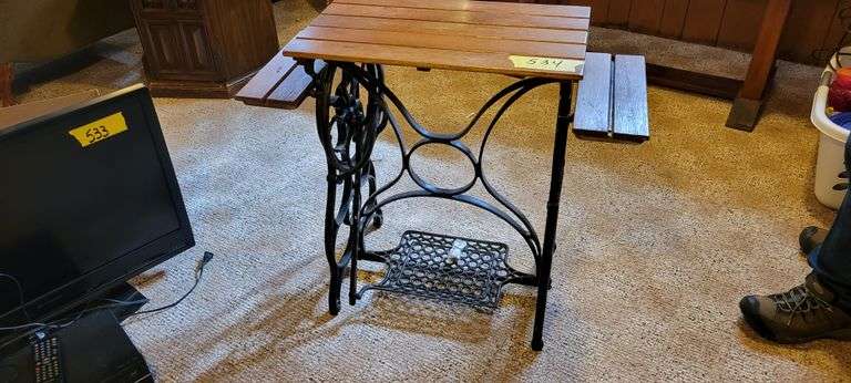 Treadle Sewing Machine Table - Lee Real Estate & Auction Service