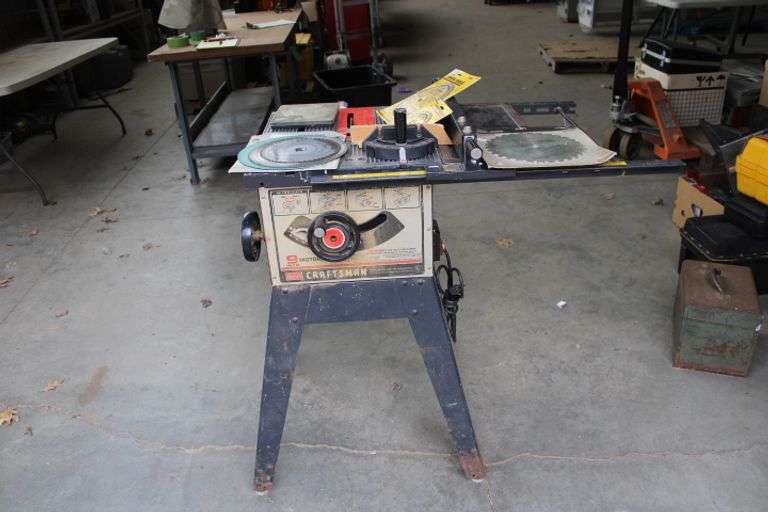 Craftsman 9" Table Saw - Router Table - Lee Real Estate & Auction Service