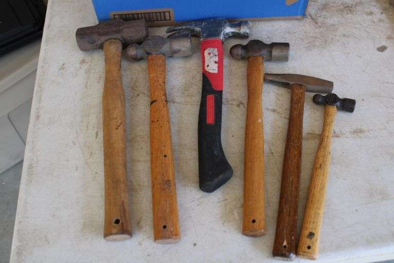 Six various hammers - Lee Real Estate & Auction Service