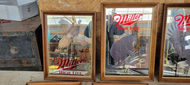 (7) Miller beer Mirrors - Lee Real Estate & Auction Service