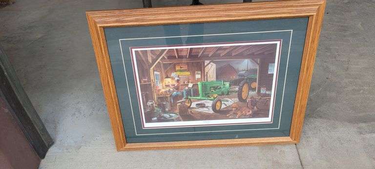 John Deere Framed Print - Lee Real Estate & Auction Service