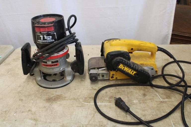 Router & Belt Sander - Lee Real Estate & Auction Service
