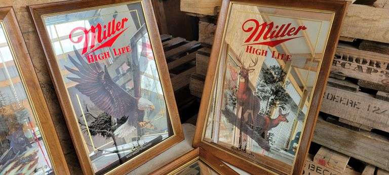(7) Miller beer Mirrors - Lee Real Estate & Auction Service