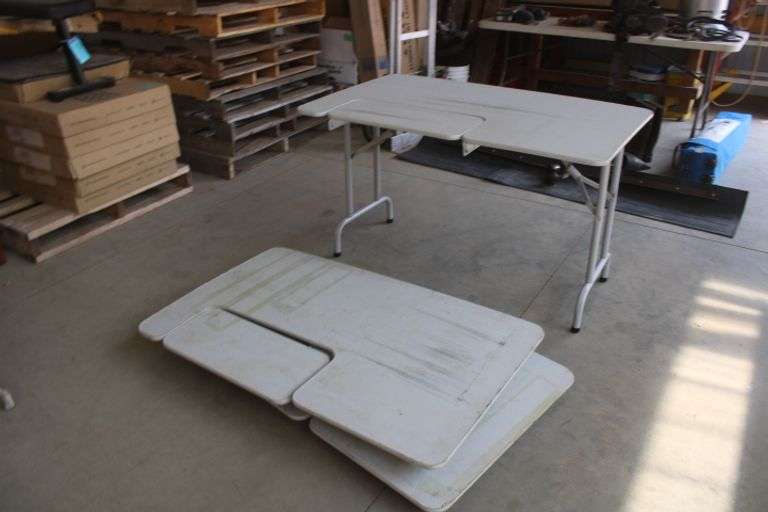 (3) Folding Computer Tables - Lee Real Estate & Auction Service