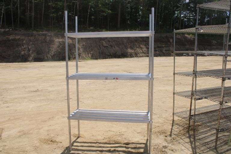 48" x 20" x 80" alum. shelving unit - Lee Real Estate & Auction Service