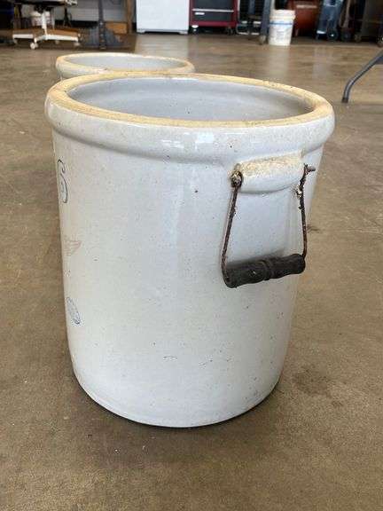 6 gal. Red Wing crock, Sm. Wing w/handles - Lee Real Estate & Auction ...