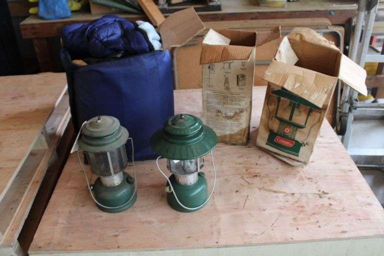 (2) Coleman Lanterns & Tent - Lee Real Estate & Auction Service